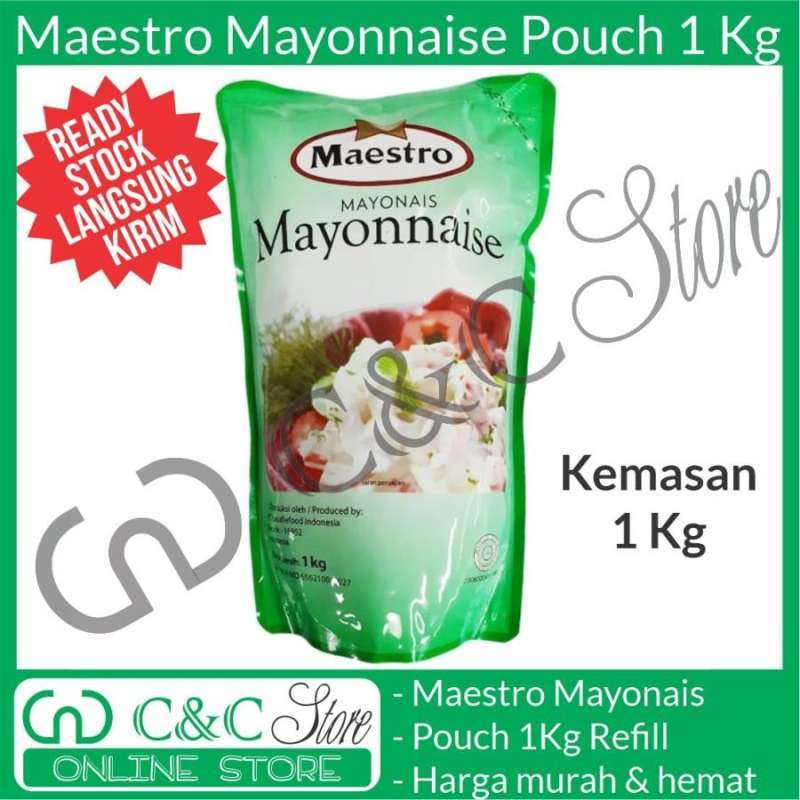 Jual Maestro Mayonnaise Mayonais Saus Pouch 1 Kg 1Kg Murah Refill di ...