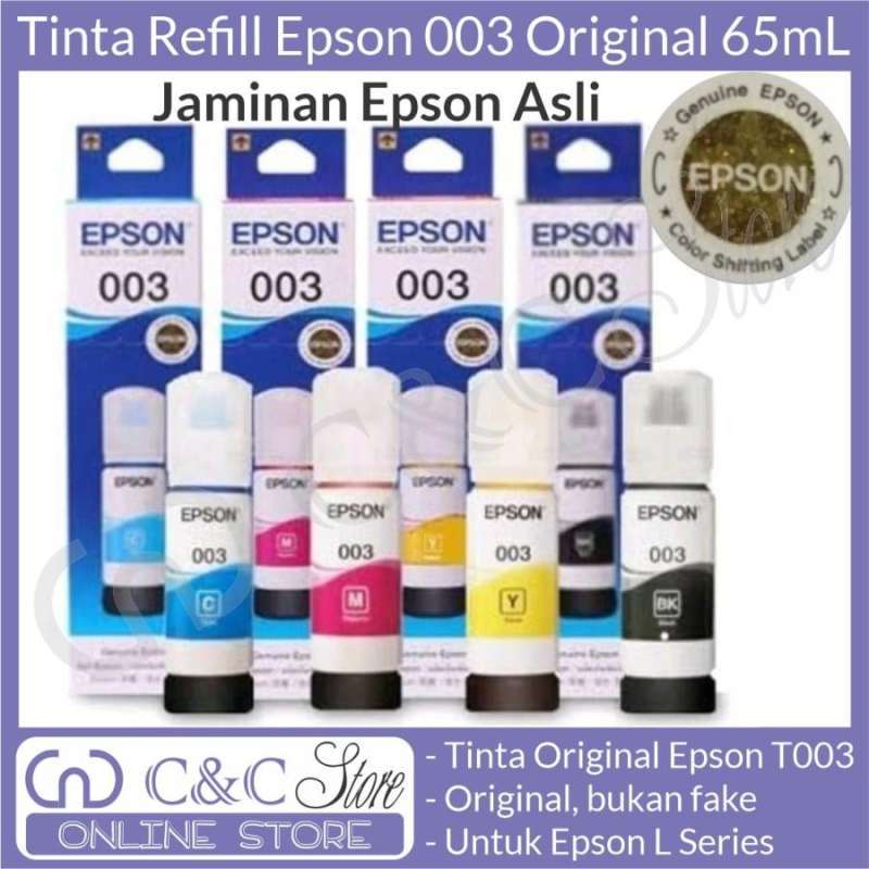 Jual Tinta Epson T003 Original Ink Printer 003 Asli Ori di Seller C&C ...
