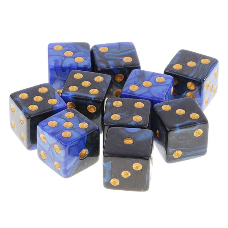 Promo Set of 10 Standard Plastic Party Game D6 Dice Die Playing Game ...