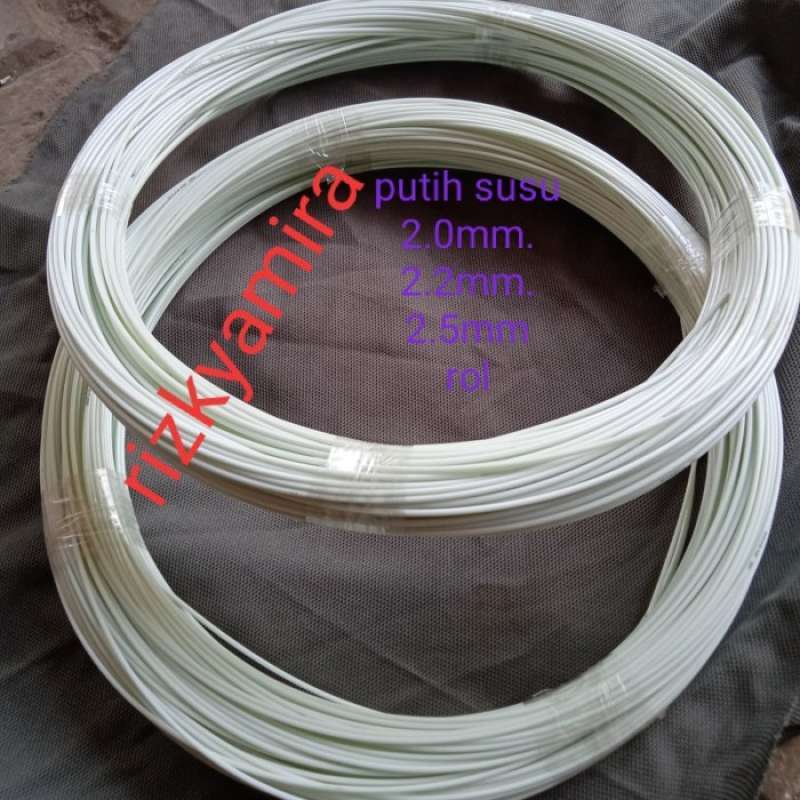 Jual ruji jeruji fiber putih susu.2.0mm2.2mm.2.5mm rol di Seller ...