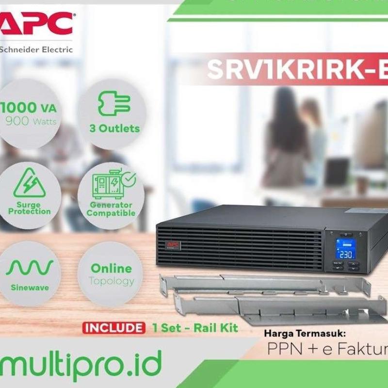 Jual UPS APC Online 1kVA 1000VA 900W SRV Rackmount + Rail Kit SRV1KRIRK ...