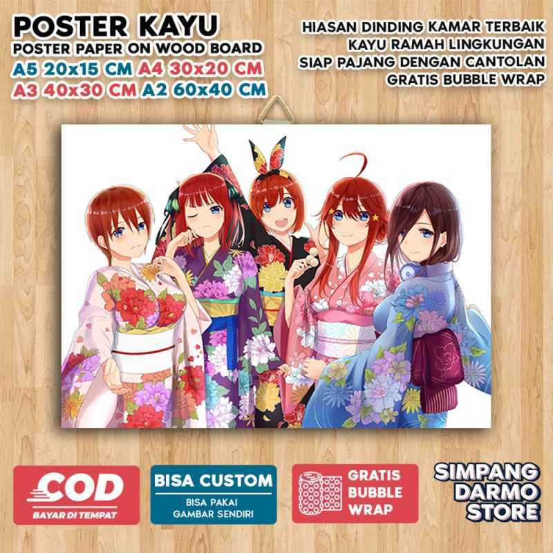 Jual Poster Kayu GoToubun no Hanayome Aestehic Tema Anime Go-Toubun ...