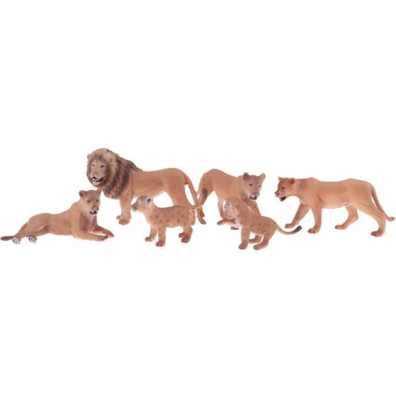 Promo 6x Animal Toy, Mini Wild Plastic Animals Models Toys Kit -LION ...
