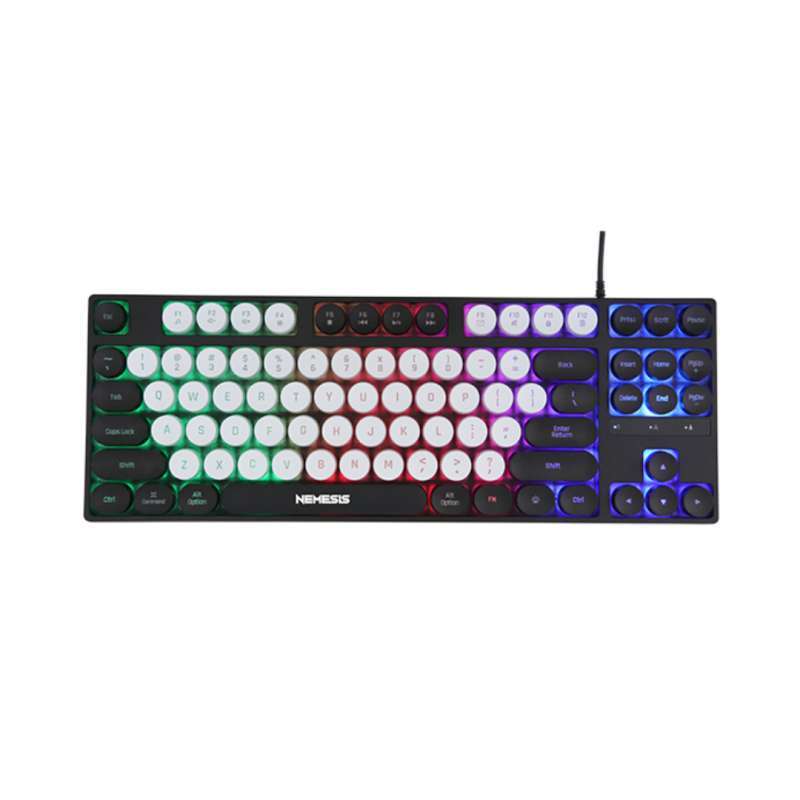 Jual Keyboard Gaming NYK K-04 Bullets Key Membrane RGB White/Black ...