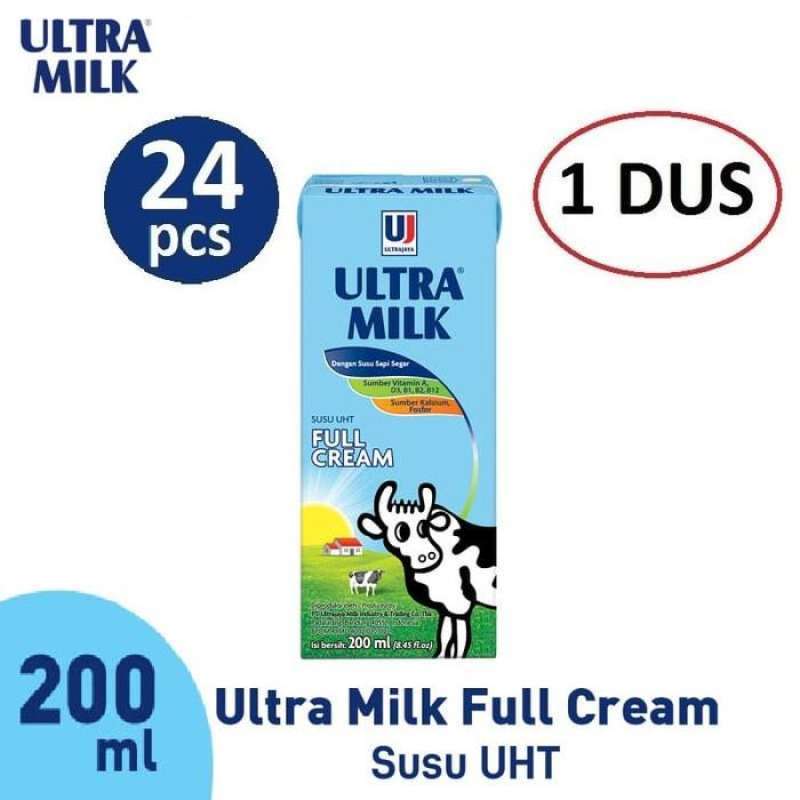 Jual Susu Uht Ultra 200 Ml Full Cream Termurah - Harga Grosir Terupdate ...