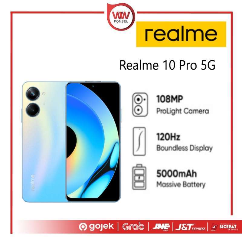 Jual Hp Realme 10 Pro 5G Ram 8GB Internal 128GB Garansi Resmi di Seller ...