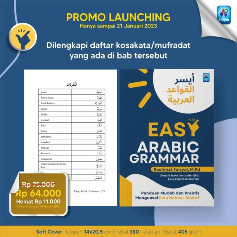 Promo EASY ARABIC GRAMMAR Panduan Mudah dan Praktis Menguasai Ilmu ...