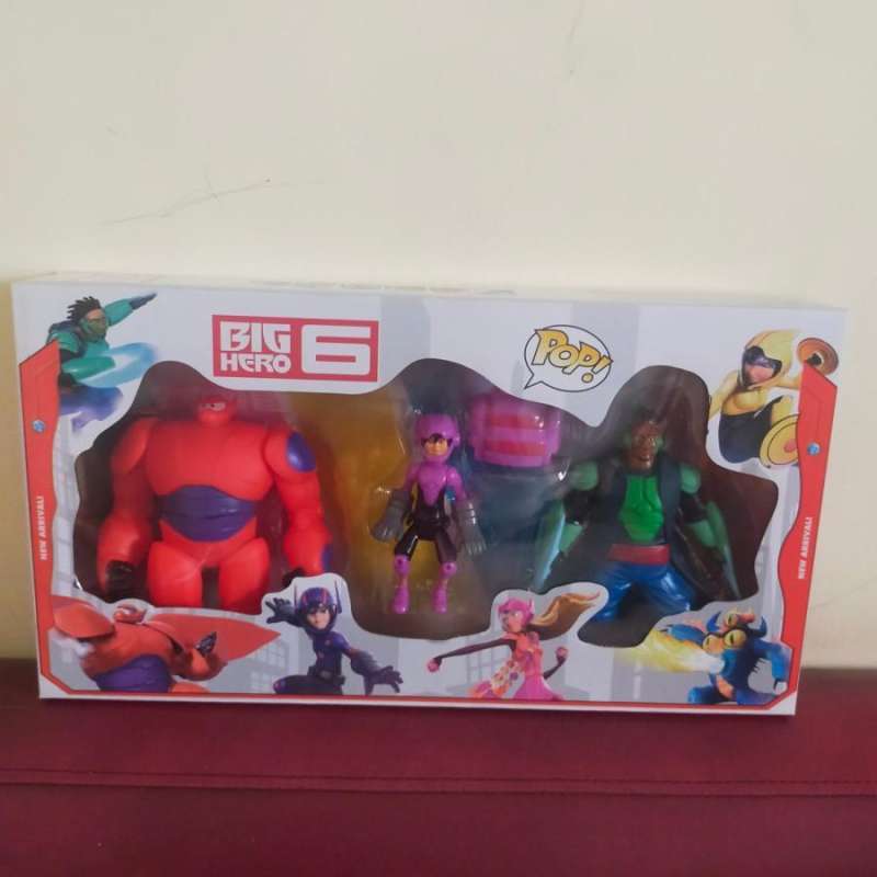 Jual miniatur big hero isi 3 baymax, honey lemon dan wasabi no ginger ...