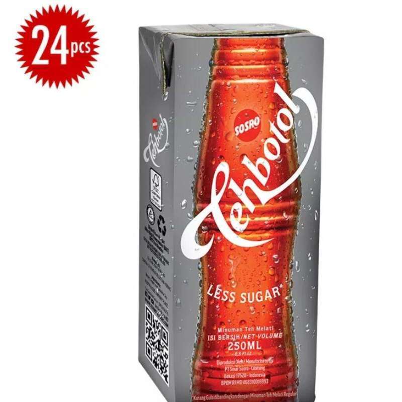 Jual Teh botol kotak SOSRO 250 ml LESS SUGAR isi 24 pcs di Seller ...
