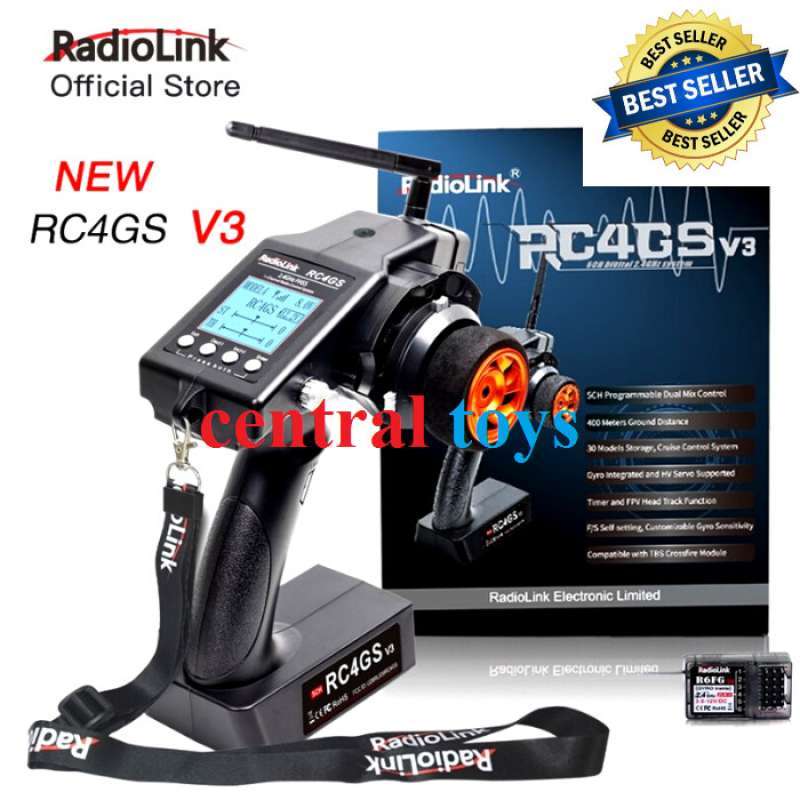 Jual radiolink rc4gs v3 5ch receiver R6FG gyro transmitter rc car rc ...