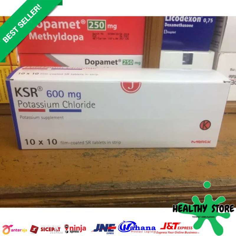 Jual KSR 600 Mg Pottasium chloride isi 100 tablet Per Box ORIGINAL di Seller Yulitafarma - Rawa ...