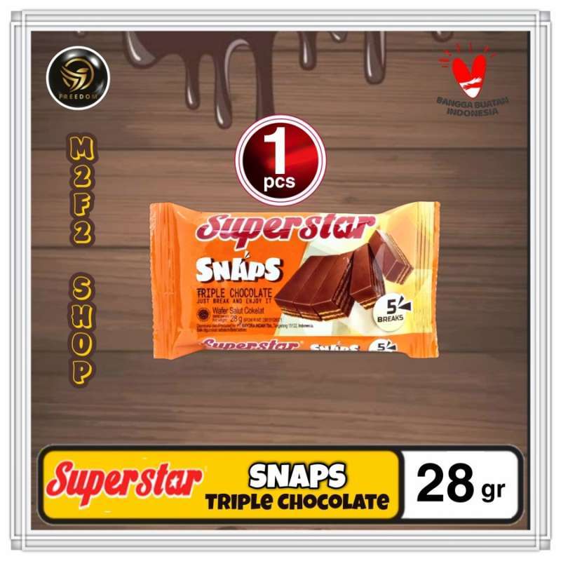 Promo Wafer Superstar Snaps Chocolate - 28 gr (Kemasan Satuan) Diskon ...
