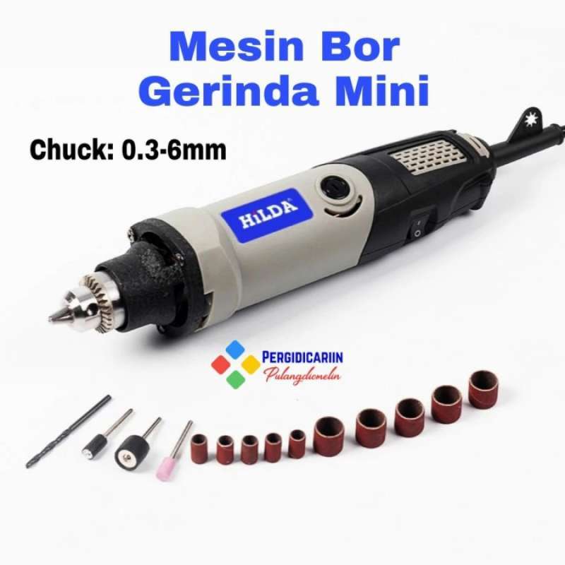 Promo Mesin Bor Listrik Gerinda Mini Hilda Alat Porting Cutting Bor ...