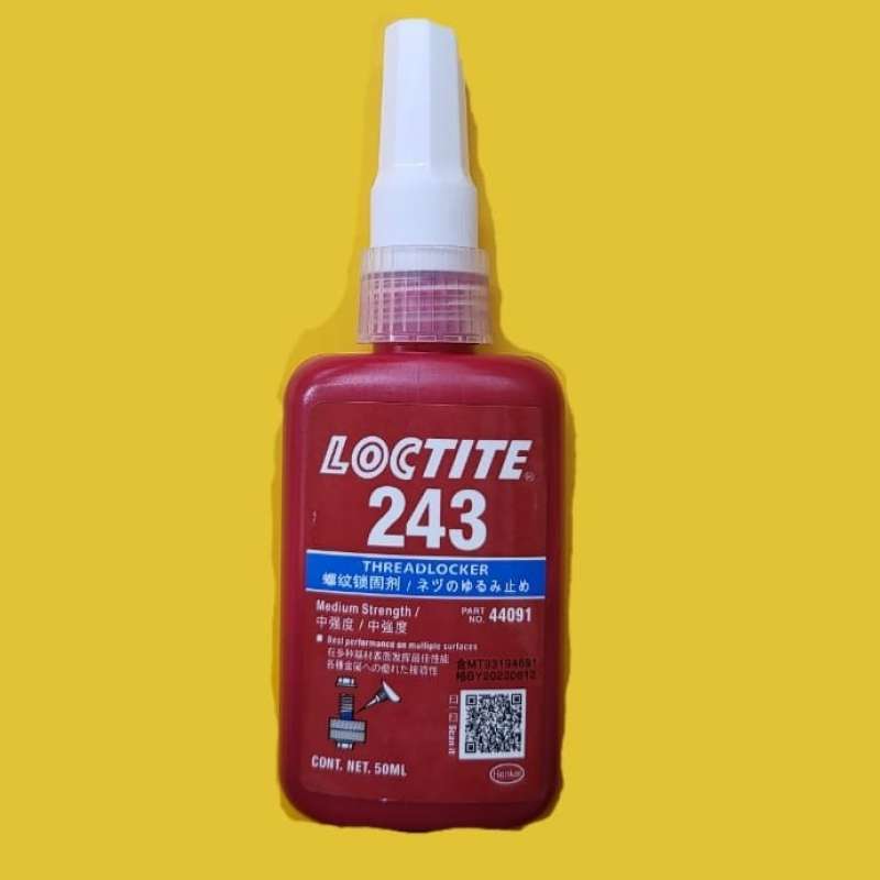 Jual Loctite 243 Biru Medium Strength / Lem Baut / Threadlocker Blue 50 ...