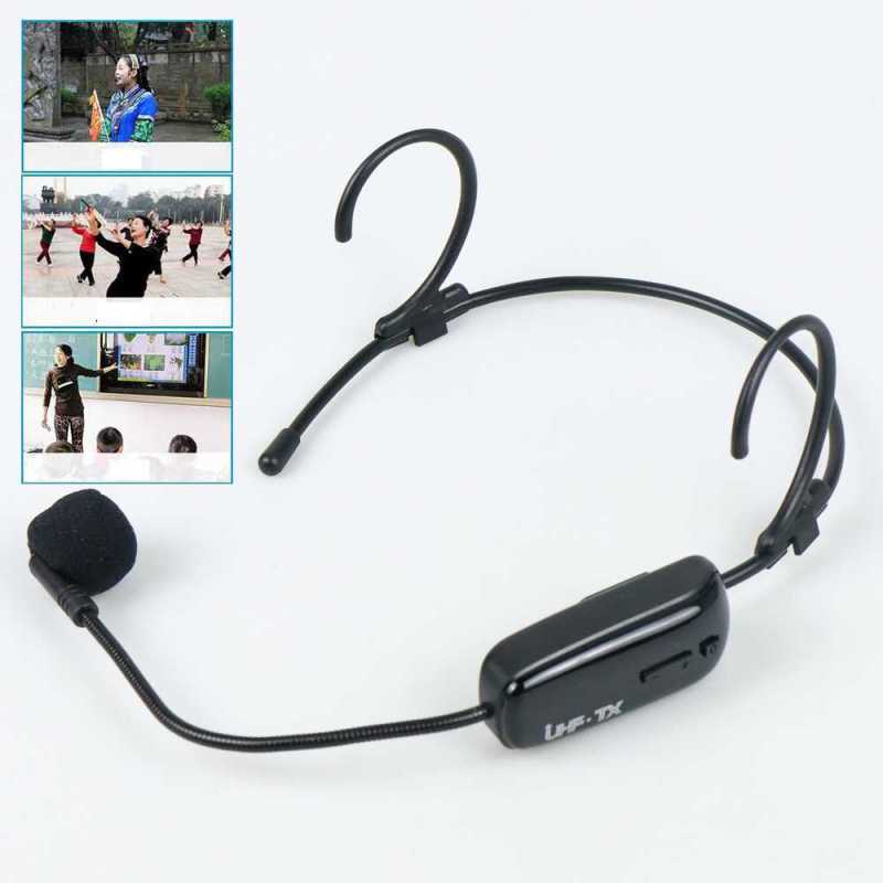 Promo Arael UHF Wireless Microphone Headset Mini Portable Tour Guide ...
