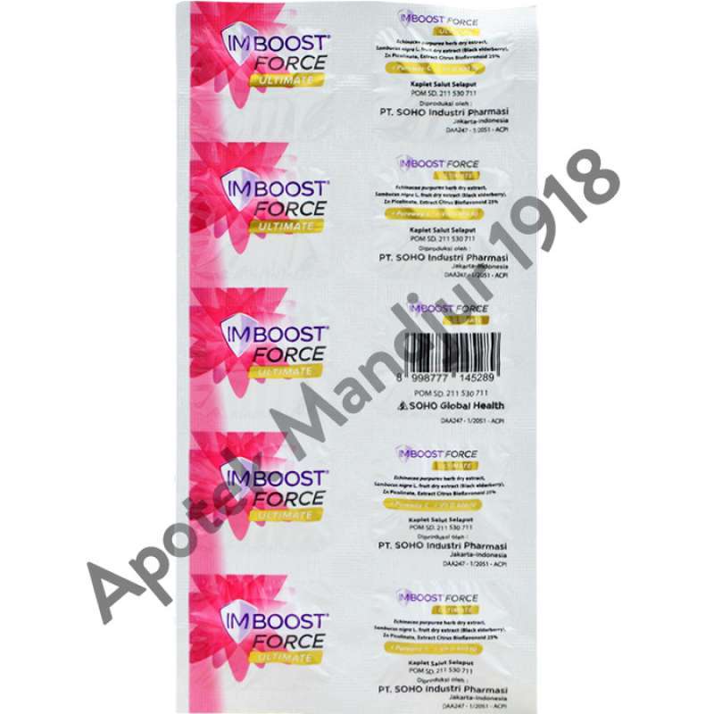 Jual Imboost Force Ultimate 10 Kapsul - Vitamin Penambah Sistem Imun Di ...