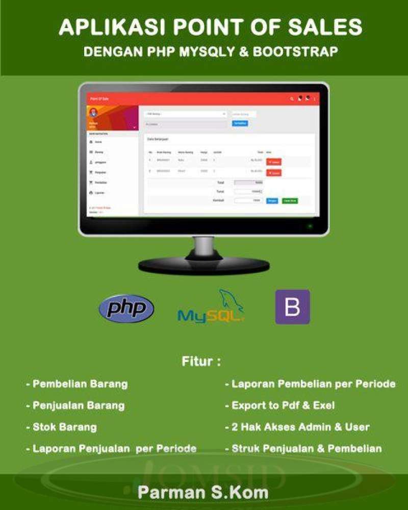 Jual Aplikasi Point Of Sales POS Penjualan Kasir dengan php mysqli dan bootstrap di Seller OMSID ...