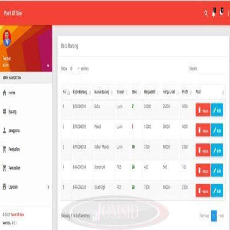 Jual Aplikasi Point Of Sales POS Penjualan Kasir dengan php mysqli dan bootstrap di Seller OMSID ...