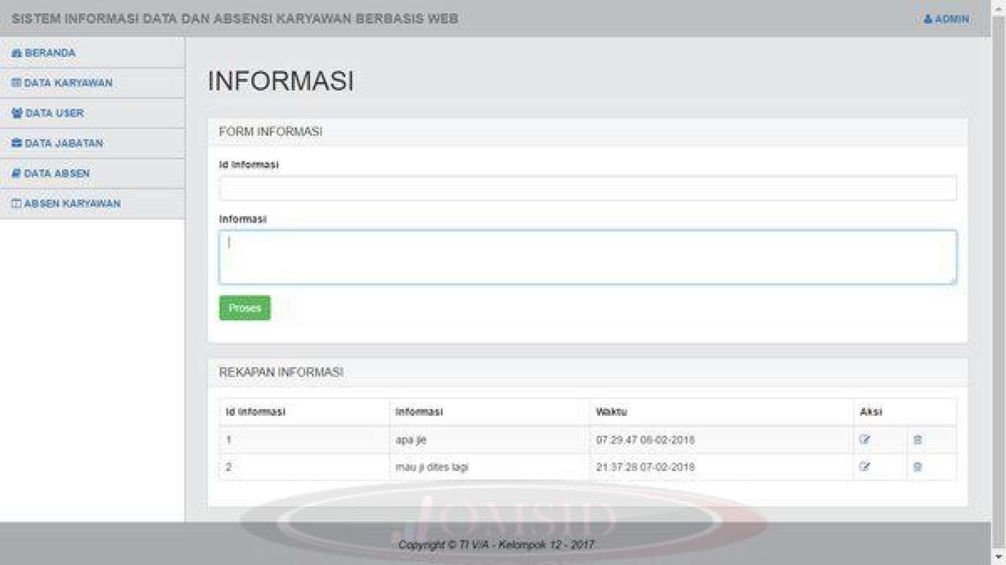 Jual aplikasi sistem informasi data dan absensi karyawan berbasis web ... Jual aplikasi sistem informasi data dan absensi karyawan berbasis web ...