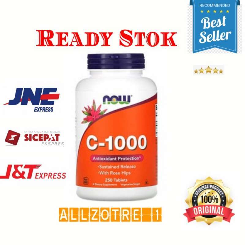 Jual NOW FOODS C 1000 ROSE HIP VITAMIN C 1000 MG ISI 250 TABLET di ...