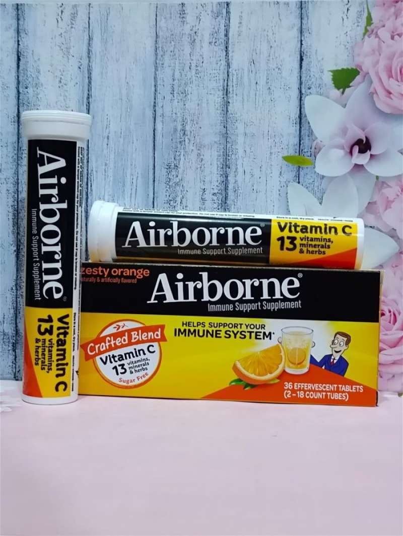 Promo AIRBORNE VITAMIN C IMMUNE SUPPORT SUPPLEMENT RASA JERUK Diskon 33 ...