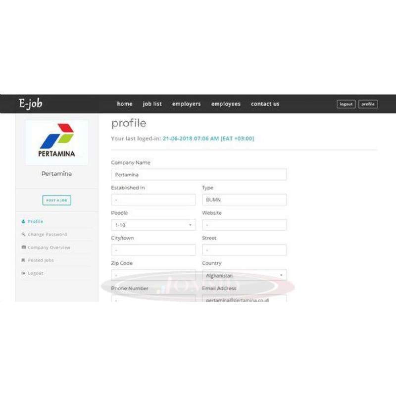 Jual Project Source Code Aplikasi Portal E-job Pekerjaan Online Di ...