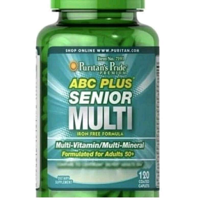 Promo Puritan's pride abc plus senior multi multivitamin isi 120 Diskon ...