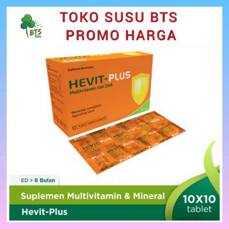 Promo Hevit Plus Multivitamin zinc 100 tablet Diskon 33% di Seller Anes ...