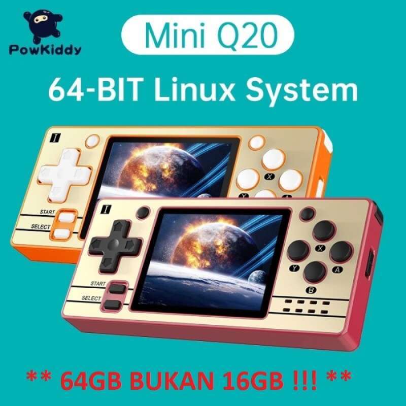 Promo Powkiddy Q20 Mini - Retro Handheld Console 64gb - Game Nostalgia ...