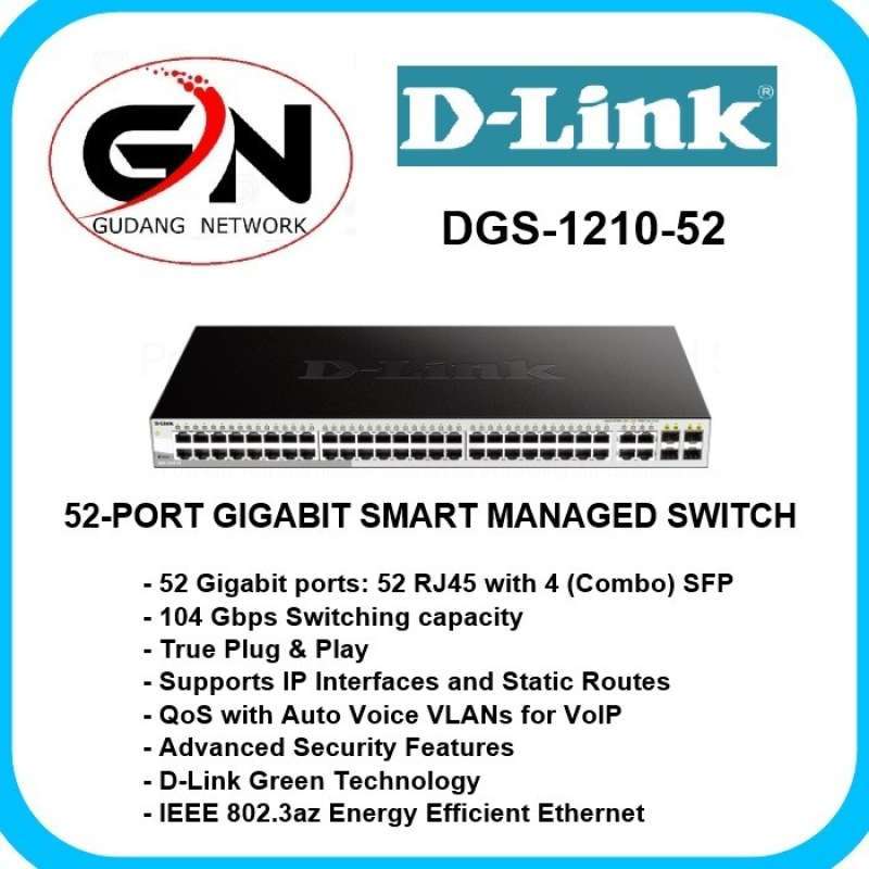 Jual Dgs-1210-52 52-port Gigabit Smart Managed Di Seller Paperindo ...