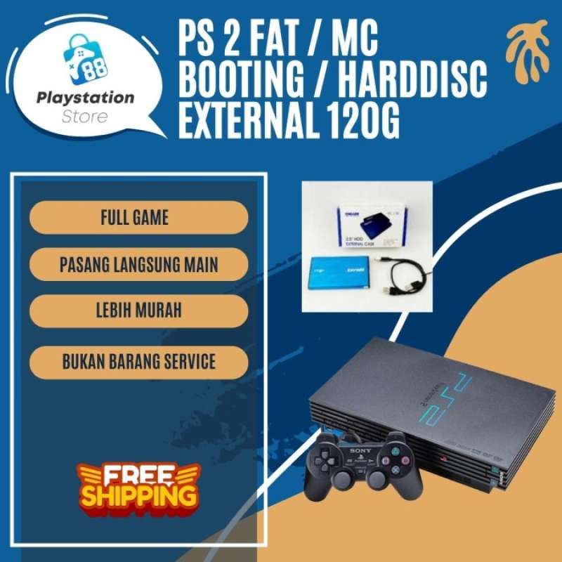 Promo Ps 2 Fat / Harddisc External Ps2 / Mc Booting / Harddisc External 120g Diskon 23% Di ...