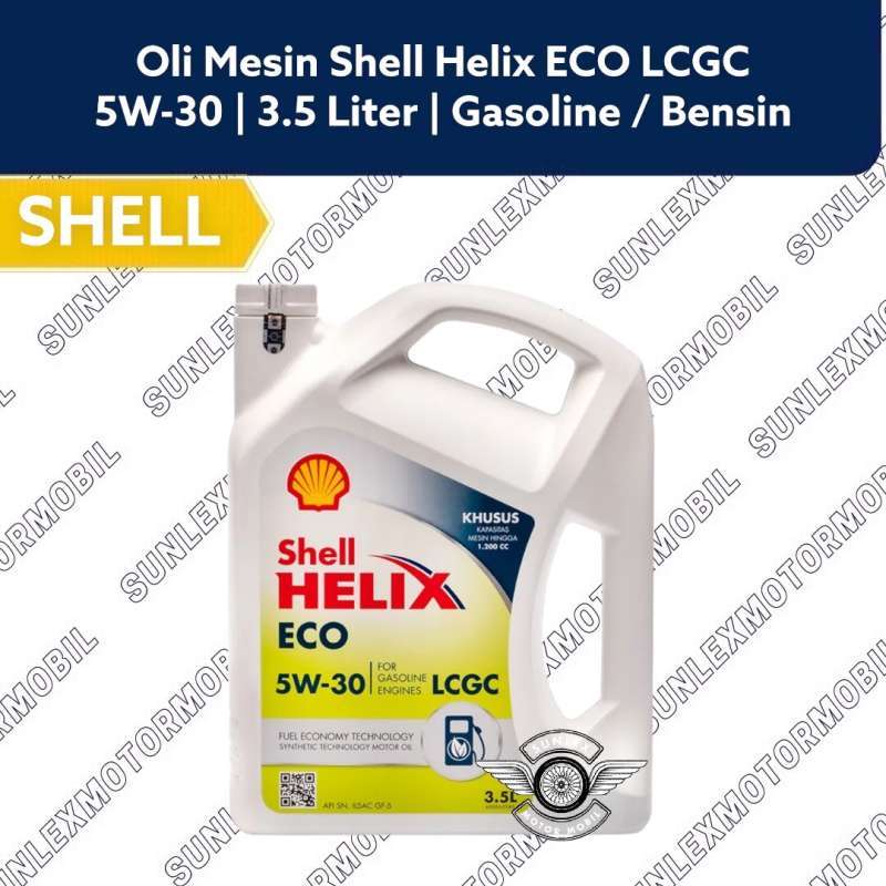 Promo SHELL OLI MESIN BENSIN HELIX ECO LCGC 5W30 3.5L ORIGINAL 5W-30 3. ...