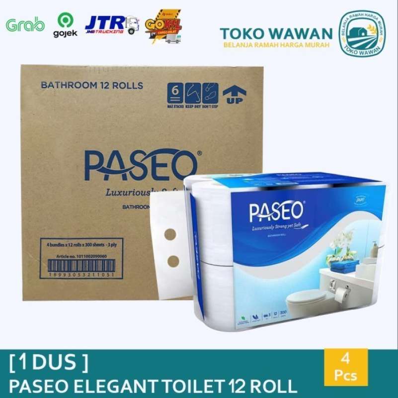 Promo Tissue PASEO ELEGANT TOILET 12 ROLL / 1 DUS / KARTON isi 4 PACK ...