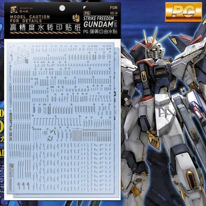 Promo PG STRIKE FREEDOM GUNDAM WATER DECAL ARTISAN'S CLUB Diskon 23% di ...