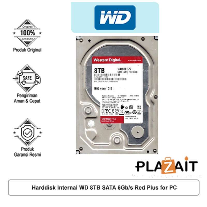 Jual Harddisk Internal Wd 8tb Sata 6gb/s Red Plus For Pc Di Seller Pt ...