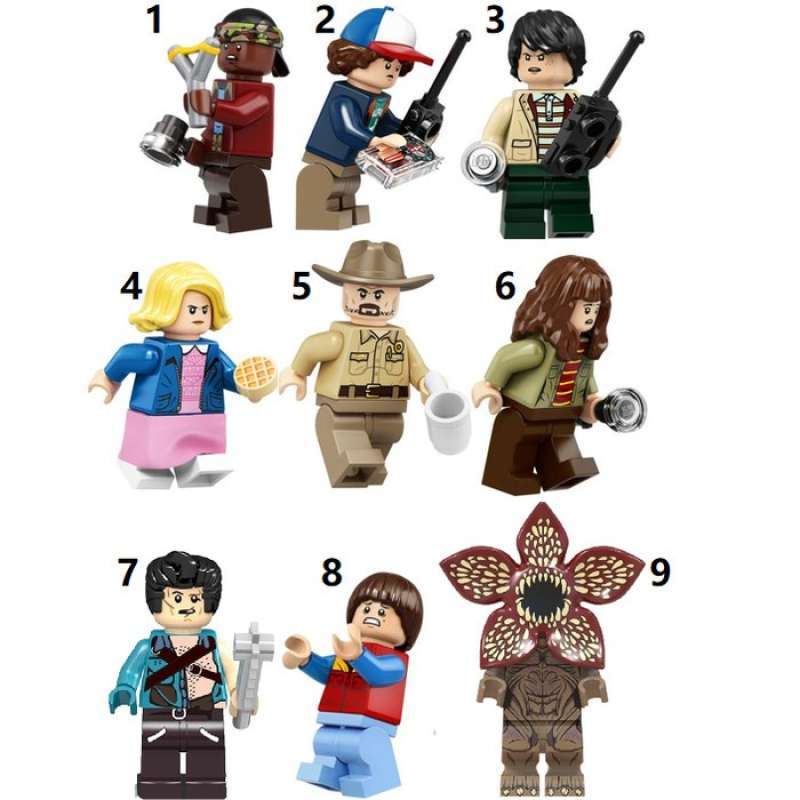Promo Stranger Things Lucas Dustin Mike El Jim Joyce Will Minifigure ...