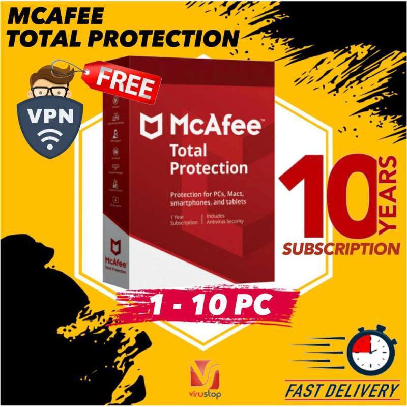 Promo Mcafee Total Protection 2022 ORIGINAL Antivirus 6 & 10 Years ...