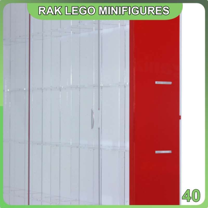 Promo Lego Rak Acrylic Minifigure Isi 40 No Header - Merah Diskon 9% Di ...