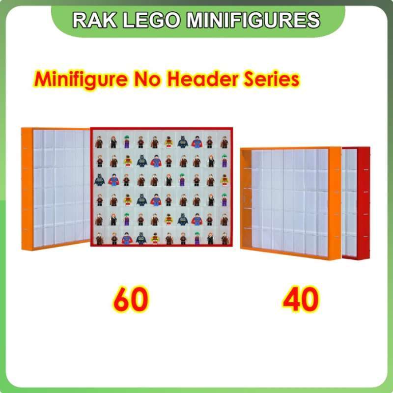 Promo Lego Rak Acrylic Minifigure Isi 40 No Header - Merah Diskon 9% Di ...