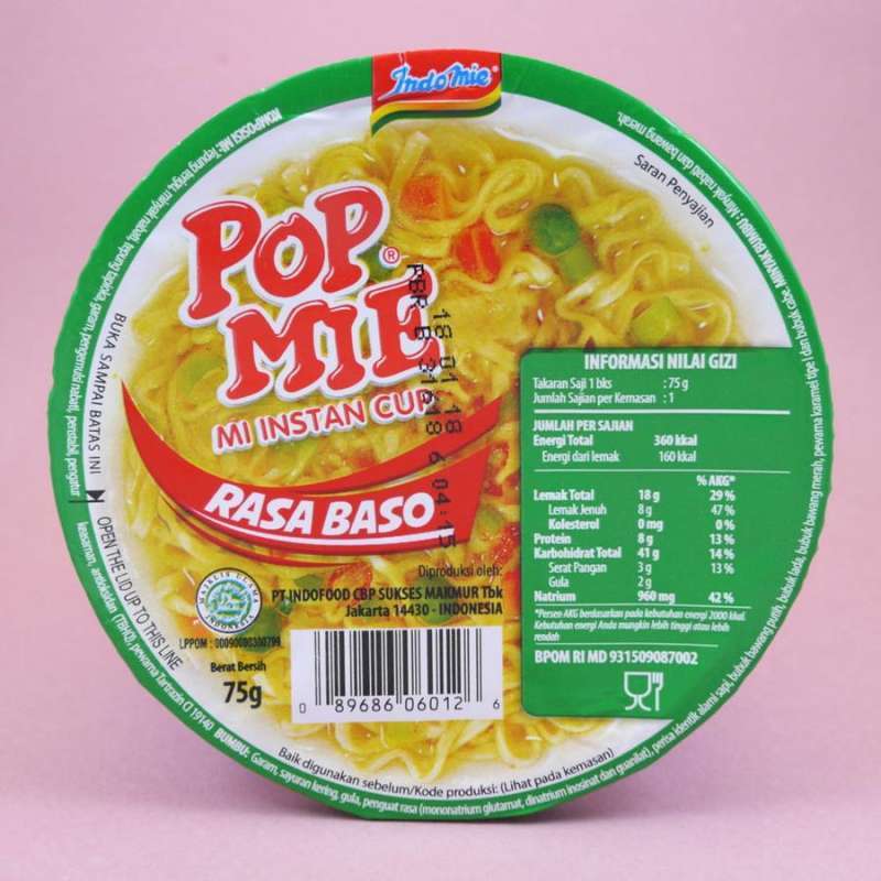 Jual POP MIE 75 gr - Rasa BASO - Kuahnya Wangi Banget!!! - Dari Indomie ...