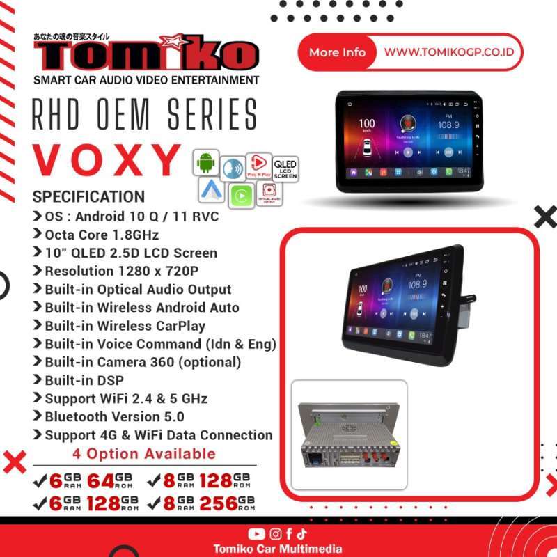 Jual Tomiko - Toyota Voxy Head Unit Oem Android - 8gb | 128gb Di Seller ...
