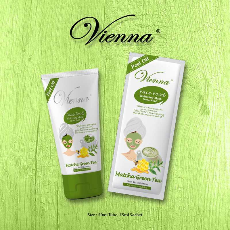 Jual Vienna Peel Off Mask Face Food Matcha Green Tea [sachet / 15ml] Di ...