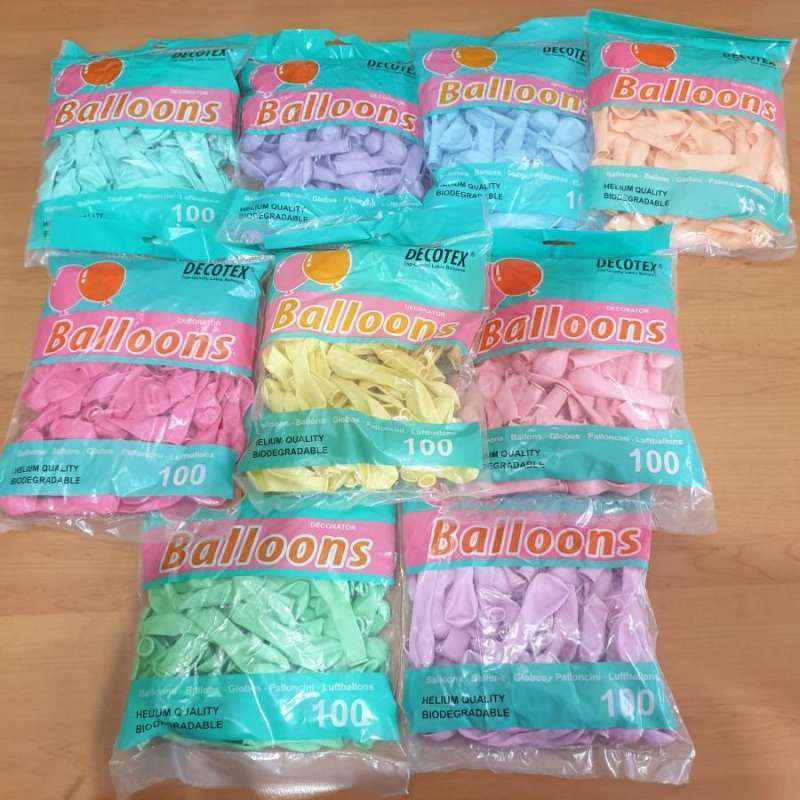 Jual Balon Latex 5 Inch Decotex 5 Macaron Pastel 1 Pak Isi 100 Pastel ...