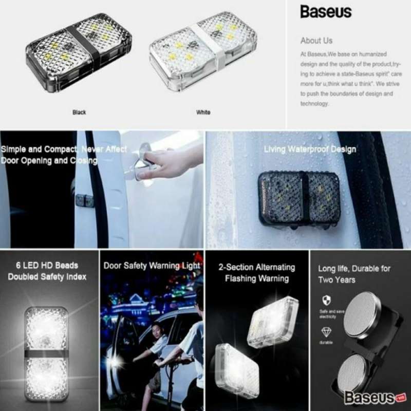 Jual Lampu Pintu Mobil Led Baseus Safety Car Door Warning Light Led Di ...