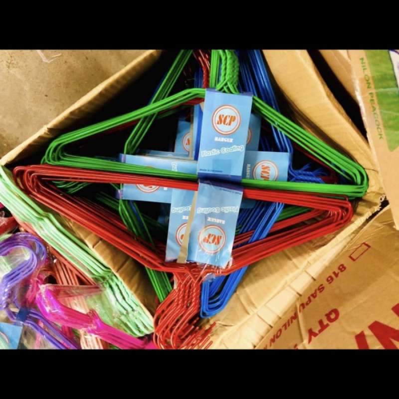 Jual Hanger Baju Kawat / Gantungan Baju Kawat / Jemuran Kawat Warna Scp ...