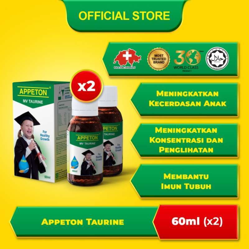 Jual Appeton Taurine Syrup 60 Ml (bundle 2 Botol) Di Seller Anes Medika ...