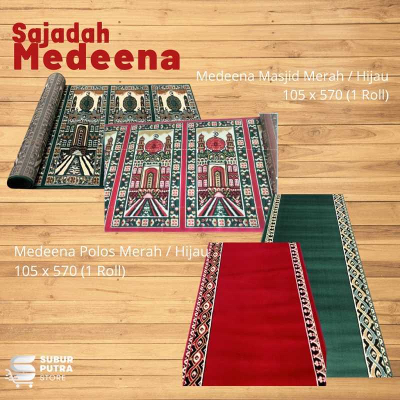 Jual Karpet Sajadah Roll Medeena Motif Masjid Ukuran 105 X 570 Cm ...