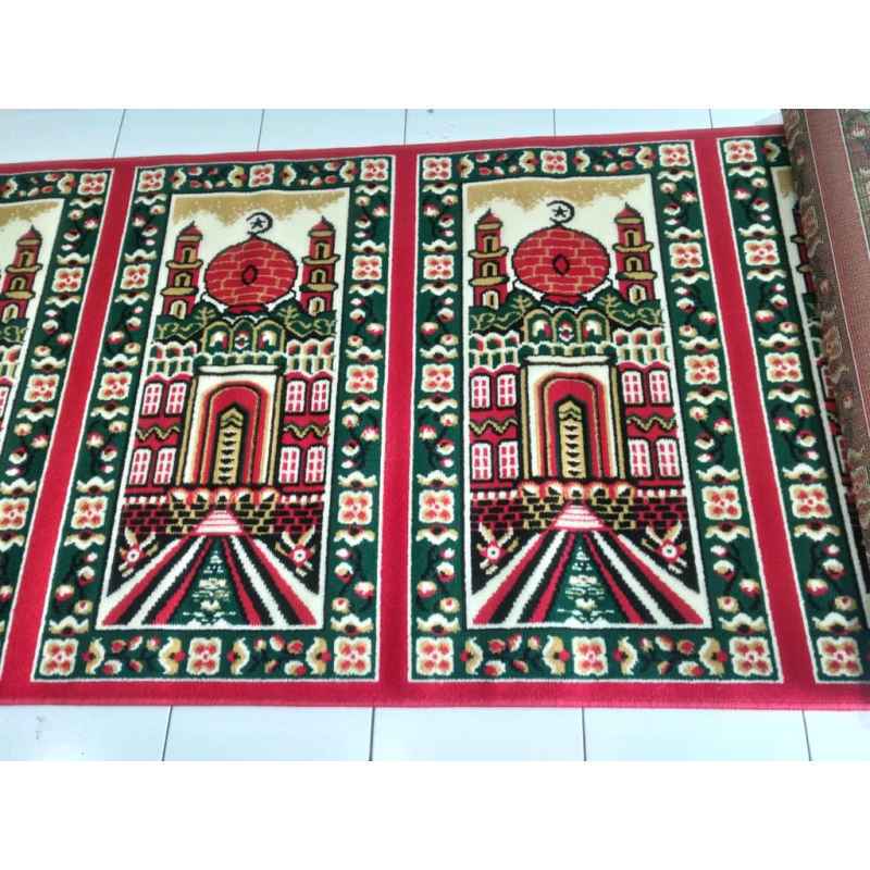 Jual Karpet Sajadah Roll Medeena Motif Masjid Ukuran 105 X 570 Cm ...