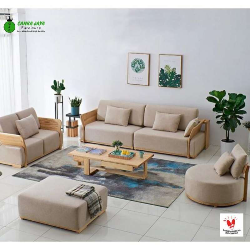 Jual CANKA - Modern Satu Set Kursi Ruang Tamu Minimalis Sudut Sofa di ...