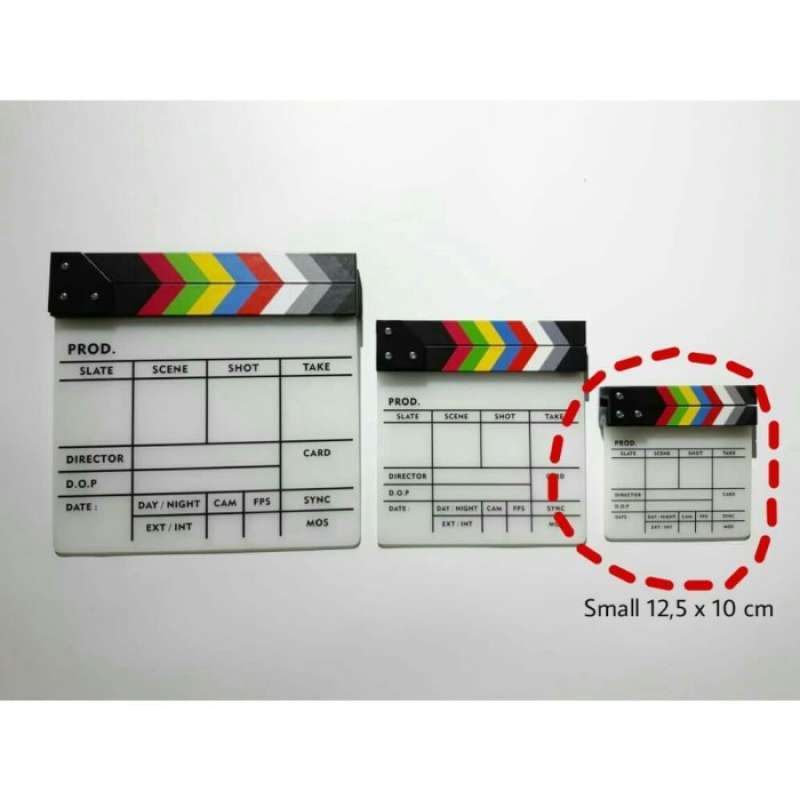 Promo CLAPPER BOARD CINEMA MOVIE SLATE AKRILIK MACRO / SMALL 12,5X10 ...